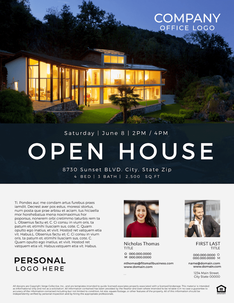 16 Free & Paid Open House Flyer Templates That Get Leads
