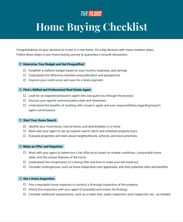 The Complete Home Buying Checklist