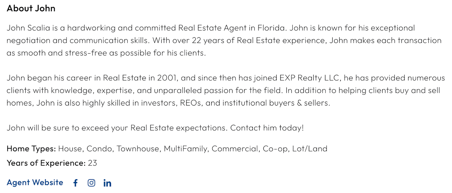 10 Real Estate Agent Bio Examples & How to Craft Your Own