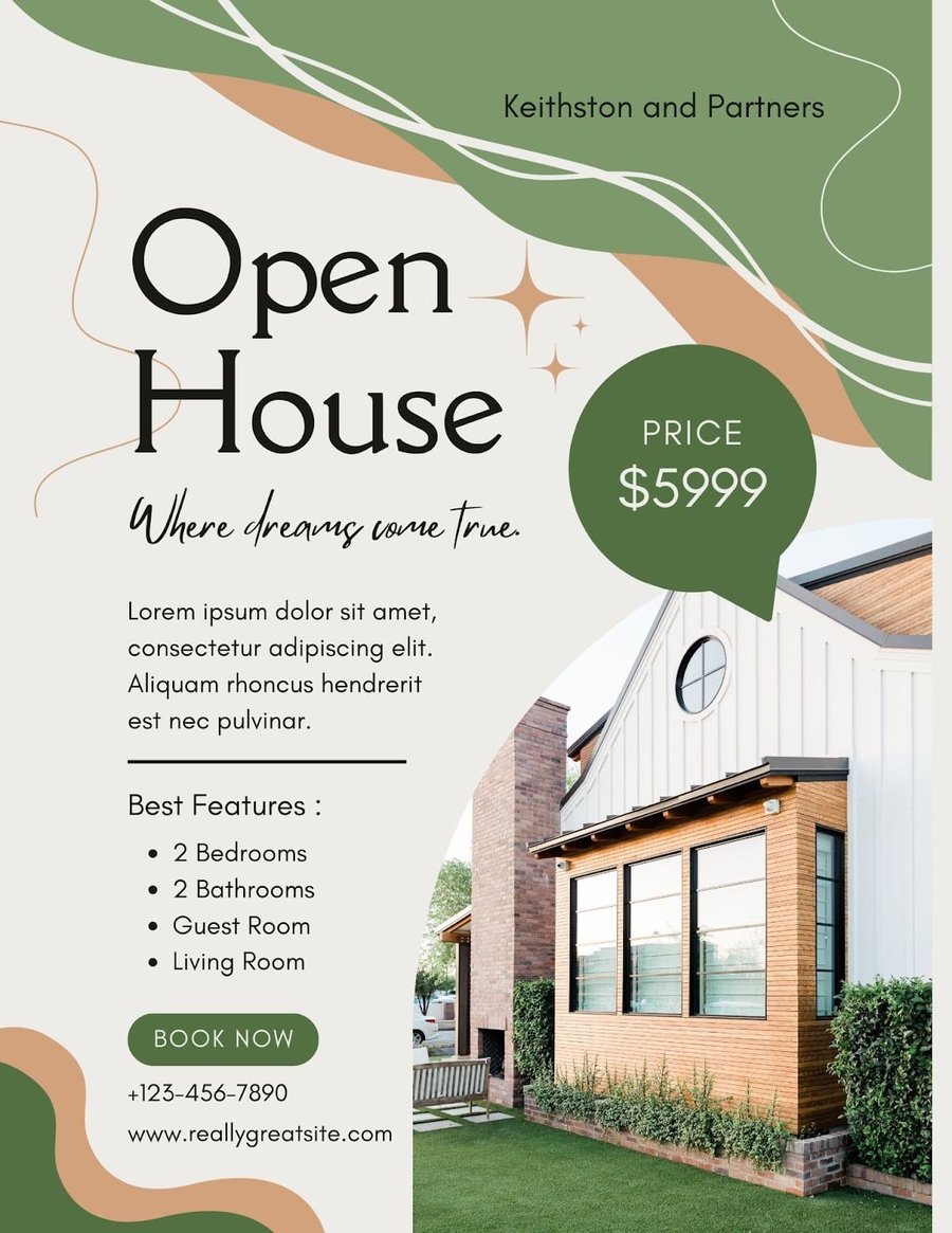 16 Free & Paid Open House Flyer Templates That Get Leads