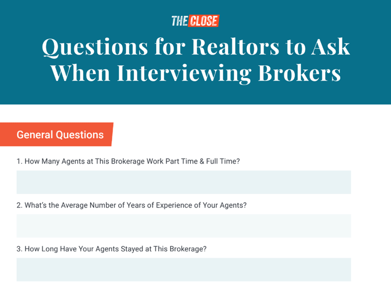 23 Questions to Ask a Real Estate Broker When Interviewing