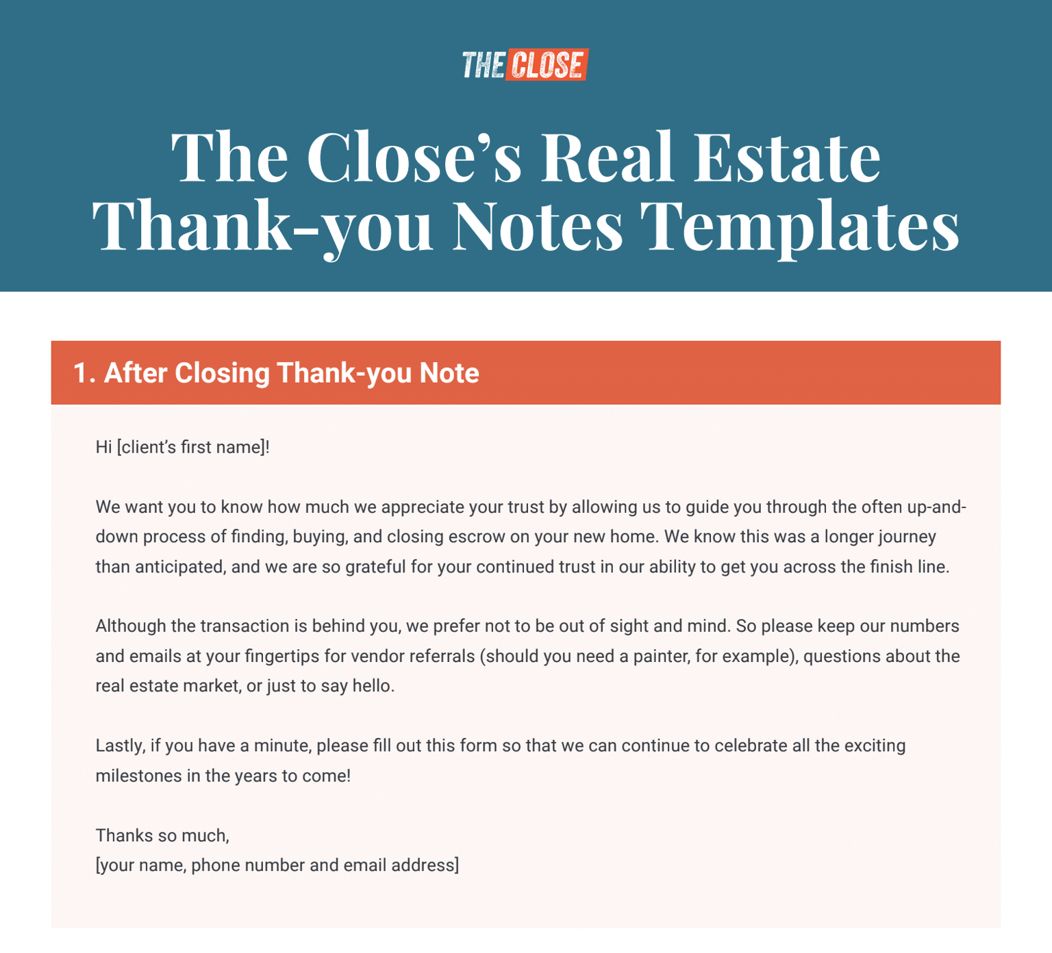 13 Real Estate Thank-you Notes That Create Clients for Life (+ Templates)