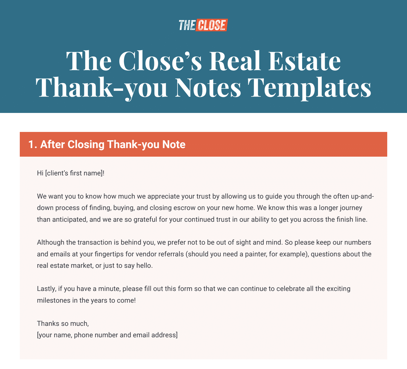 13 Real Estate Thank-you Notes That Create Clients for Life (+ Templates)
