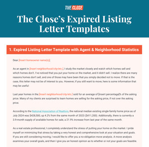 7 Expired Listing Letter Templates & Why They Work