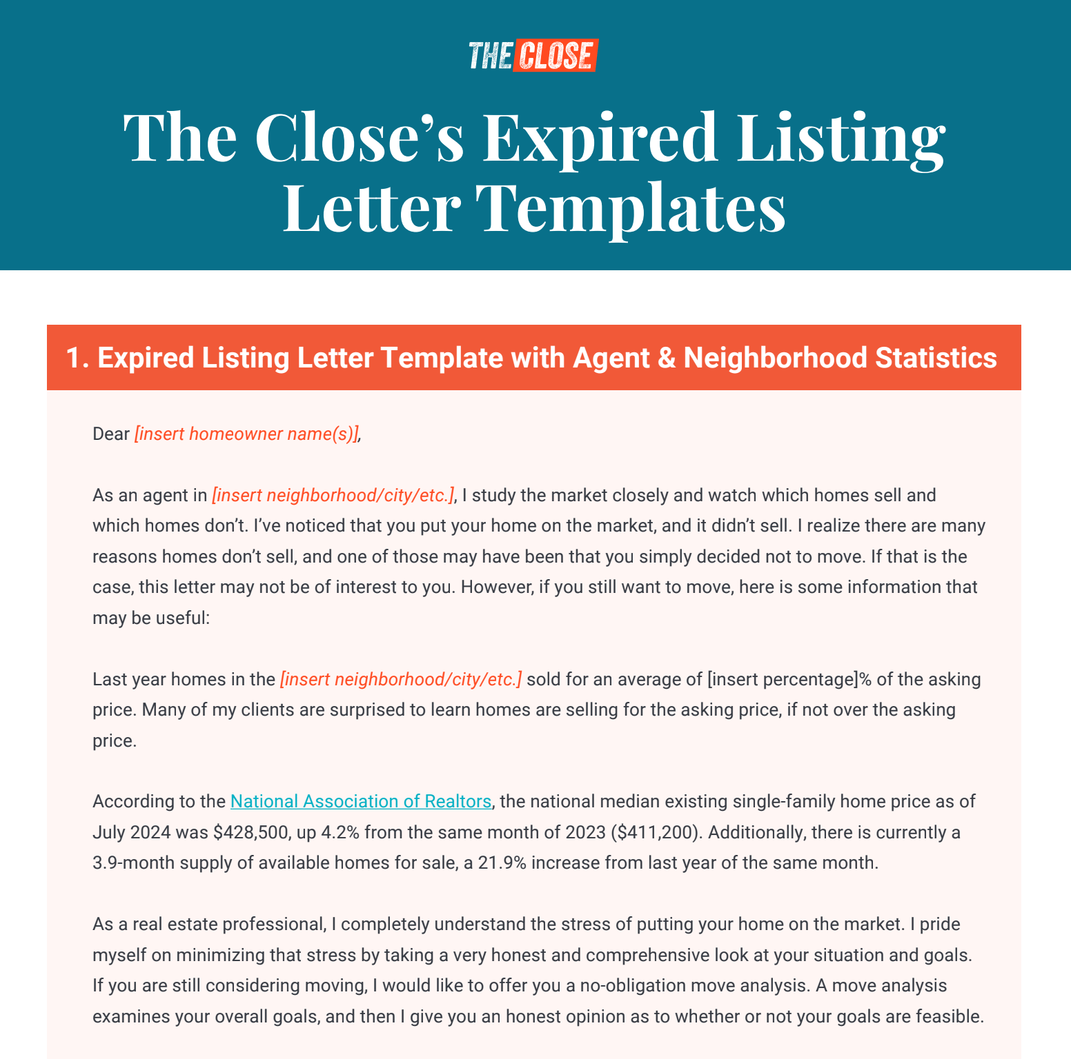 7 Expired Listing Letter Templates & Why They Work
