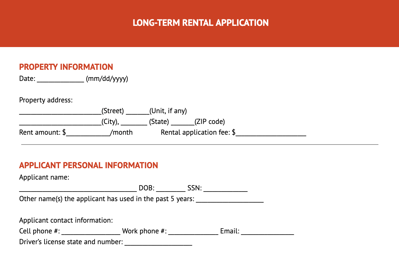 Free Rental Application Form Templates & What to Include